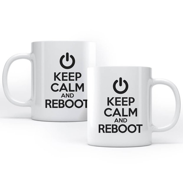 Caneca Keep Calm And Reboot | Studio Geek | Studio Geek