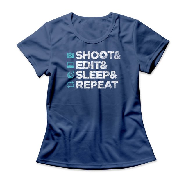 Camiseta Feminina Shoot Repeat | Studio Geek | Studio Geek