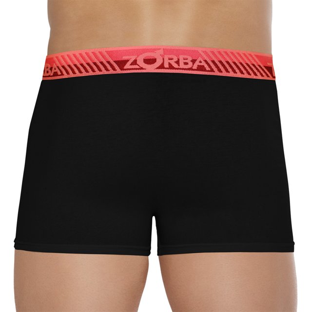 Cueca Boxer Zorba Algodão Preta/Vermelha | Cueca Store
