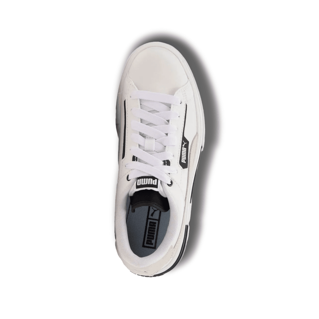 Tênis Puma Mayze Crashed | Branco-Rosa-Preto | Bulldog Store
