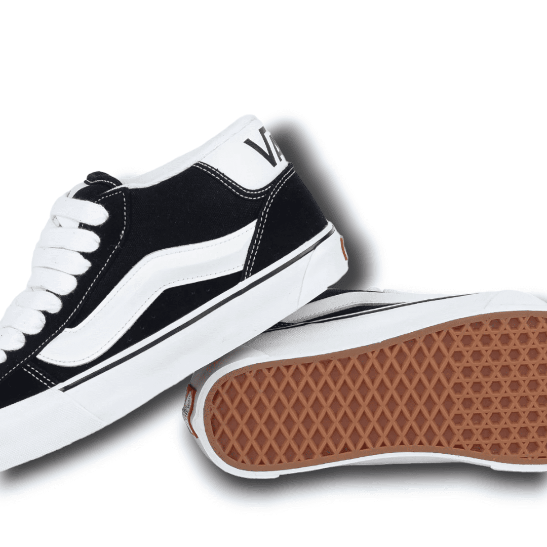 Tênis Vans Knu Old Skool Mid | Preto-Branco | Bulldog Store