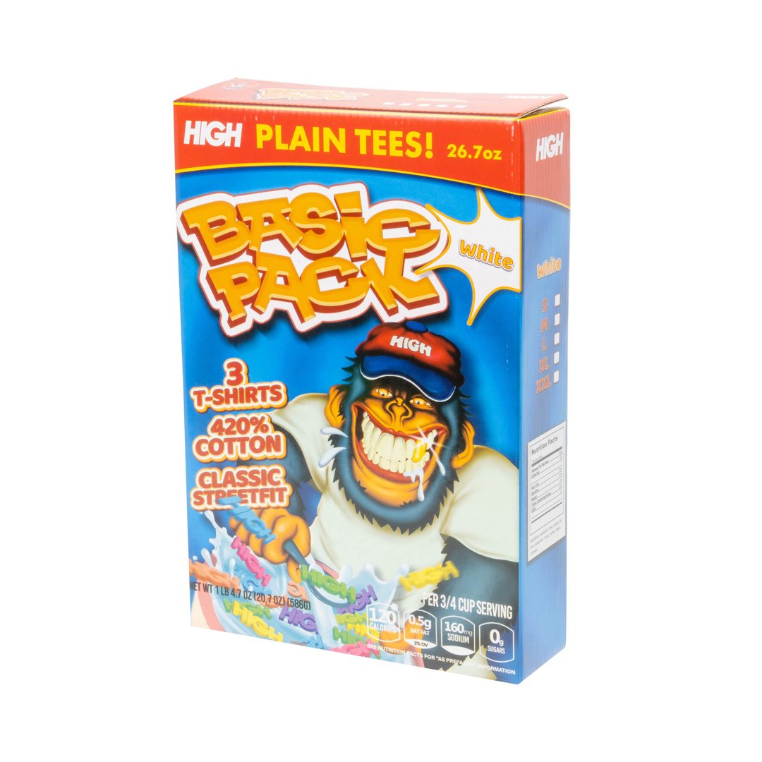 KIT HIGH CAMISETA BASIC TEE PACK BRANCO | Bulldog Store