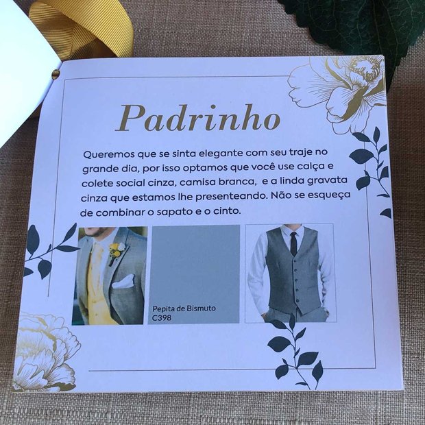 Manual de Padrinhos Casamento Clássico Floral Marinho | Estúdio Vitória