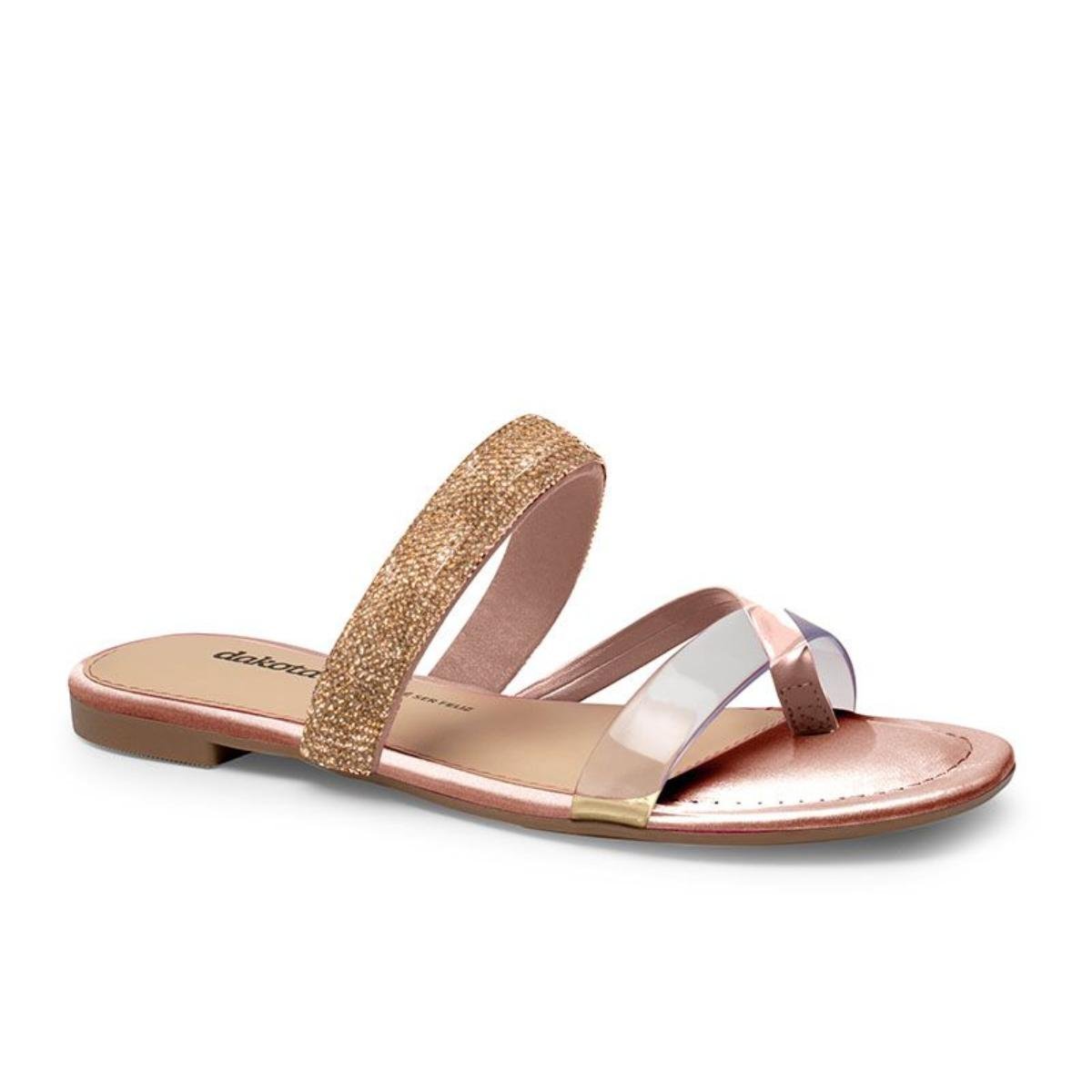 CHINELO FEM Y0331 ROSE METALIZADO DAKOTA 97440 | Loja Mond