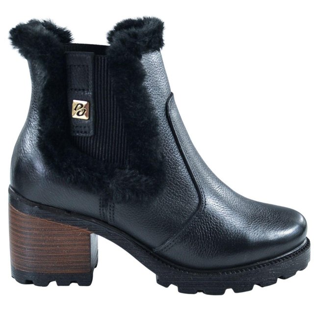 BOTA FEMININA PEGADA 281307 COM PELINHOS COURO | Loja Mond