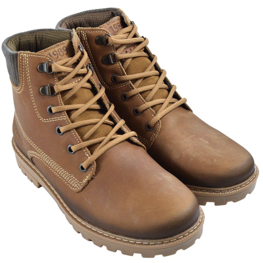 BOTA MASC PEGADA 181502 01 COURO | Loja Mond