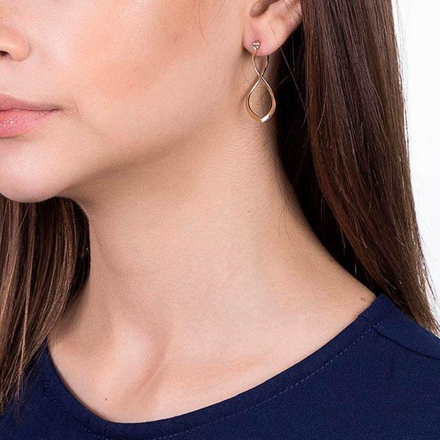 Brinco de Argola Rommanel Navete Ondulada Banhado Ouro 523849 | 121074 ...