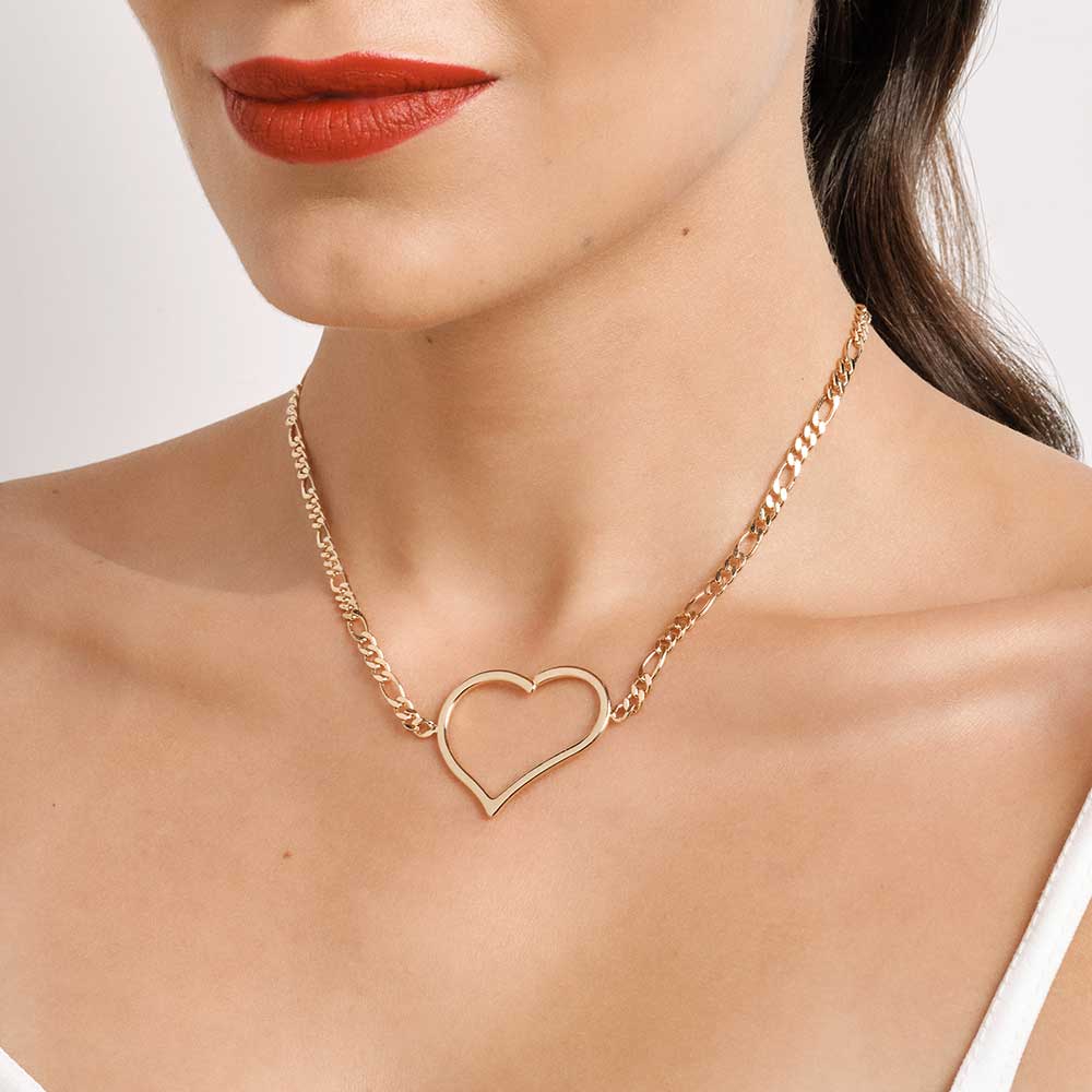 Colar Rommanel Duplo Com Folhas 531123 | Mahná Acessórios | 1 Compra ...