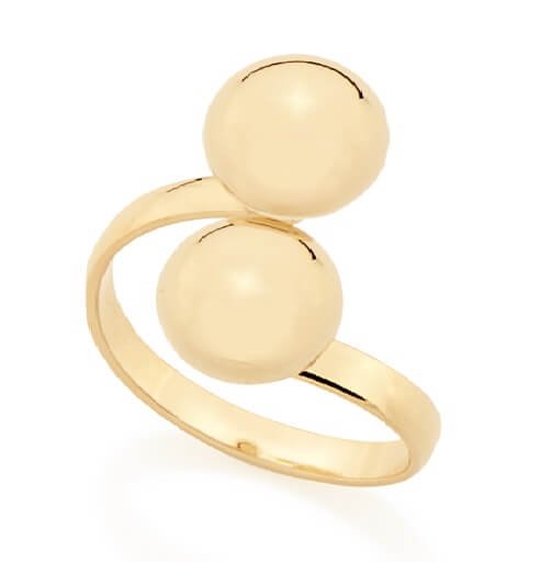 Anel Rommanel Anel Duas Bolas 512381 | Mahná Acessórios - Revenda ...