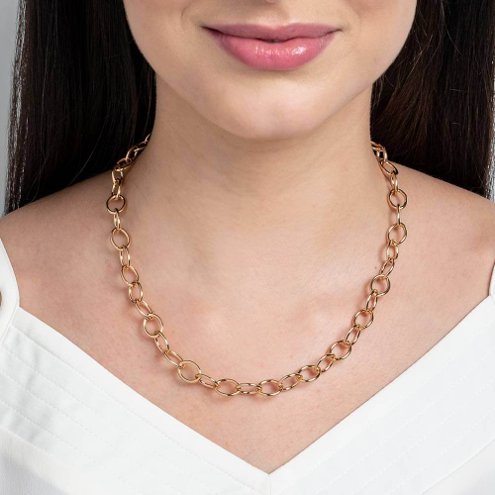 Colar Banhado Ouro Rommanel Pingente Coração Dupla Face | Mahná ...