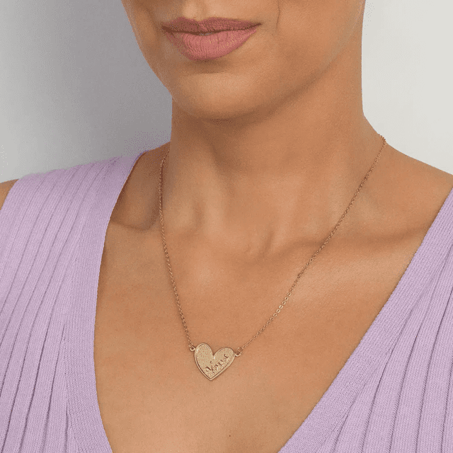 Colar Rommanel Banhado Ouro 18k Coração Vovó 532429 | Mahná Acessórios ...