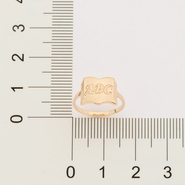 Anel Infantil Rommanel Banhado Ouro 18k Formatura Livro ABC 513255 ...