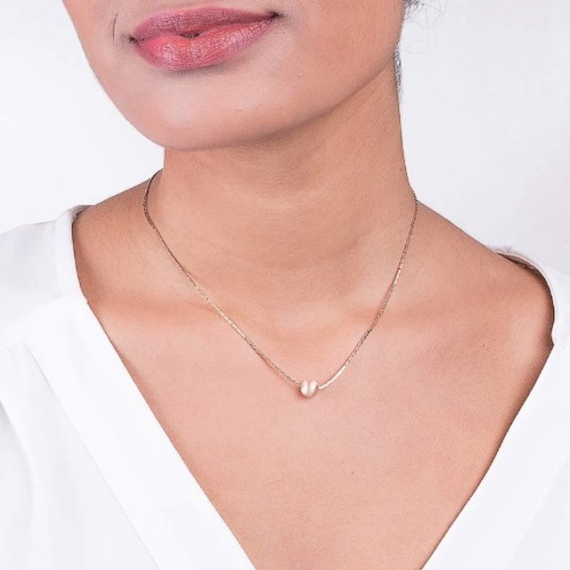 Colar Rommanel Diamantada Com Bola Fosca 530408 | Mahná Acessórios ...