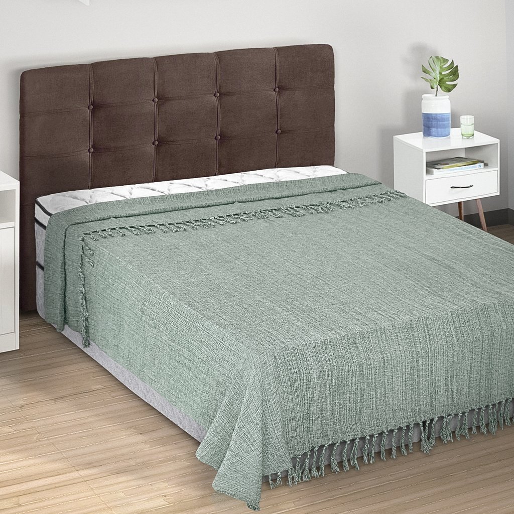 Colcha Casal Verde Musgo | Belatrama