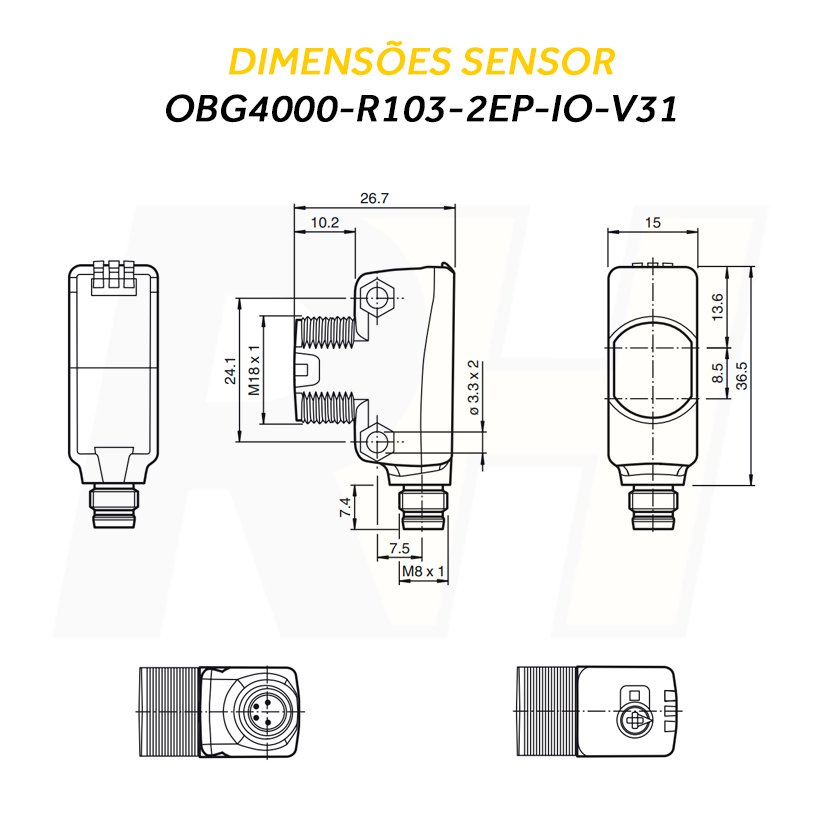 Sensor Fotoelétr. Retrorreflex. OBG4000-R103-2EP-IO-V31 | RH Materiais Elétricos | O Maior E ...