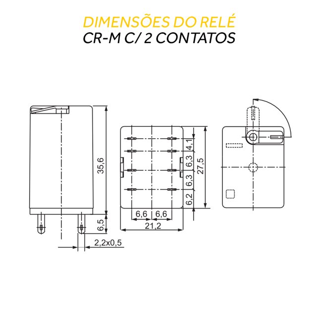 Relé de Interface 2NAF 24Vcc 12A - CR-M024DC2 | RH Materiais Elétricos | O Maior E-commerce de ...