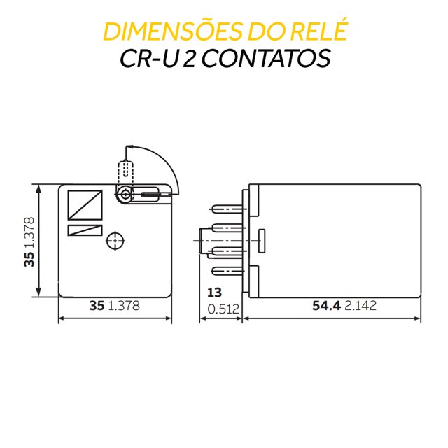 Relé de Interface 2NAF 12Vcc 10A - CR-U012DC2 | RH Materiais Elétricos ...