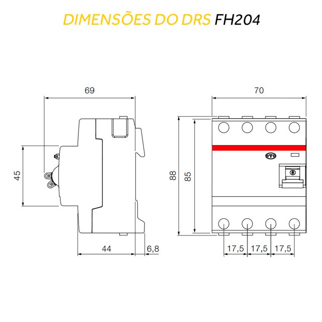 Interruptor Diferencial Residual FH204 AC-25/0,3 | RH Materiais ...