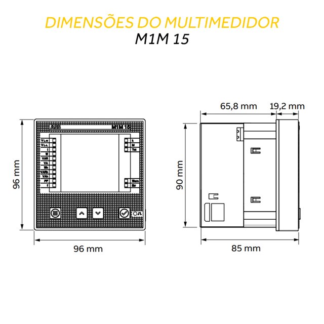 Multimedidor M1M 15 com Modbus RTU e Display LED | Heldt Soluções ...