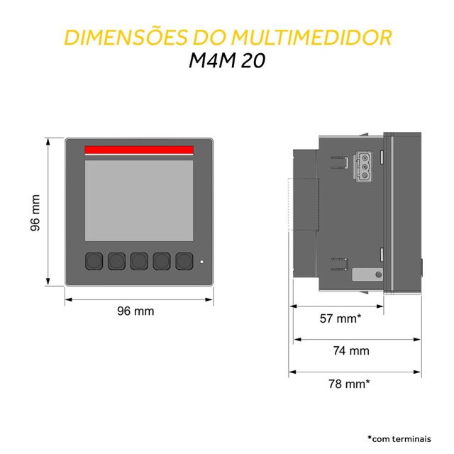 Multimedidor M1M 30 com Modbus RTU e 2 Saídas Digitais | Heldt Soluções ...