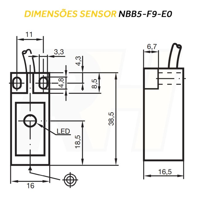 Sensor Indutivo NPN - NBB5-F9-E0 (081838) | RH Materiais Elétricos | O ...