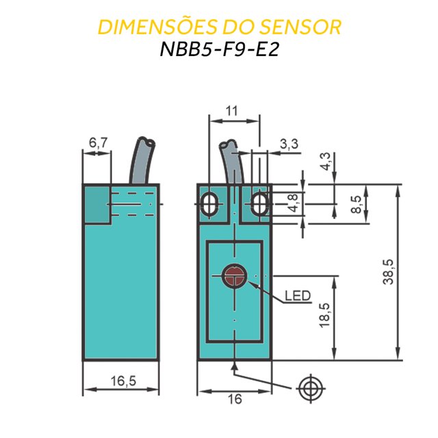Sensor Indutivo Pnp 5mm Nbb5 F9 E2 Rh Materiais Elétricos O Maior
