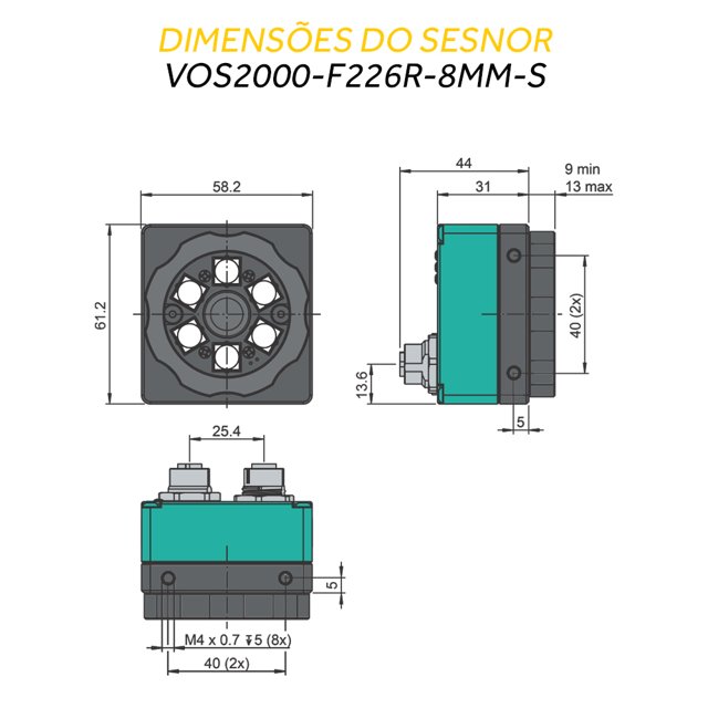 Sensor de Visão 2D - VOS2000-F226R-8MM-S | Heldt Soluções Industriais ...