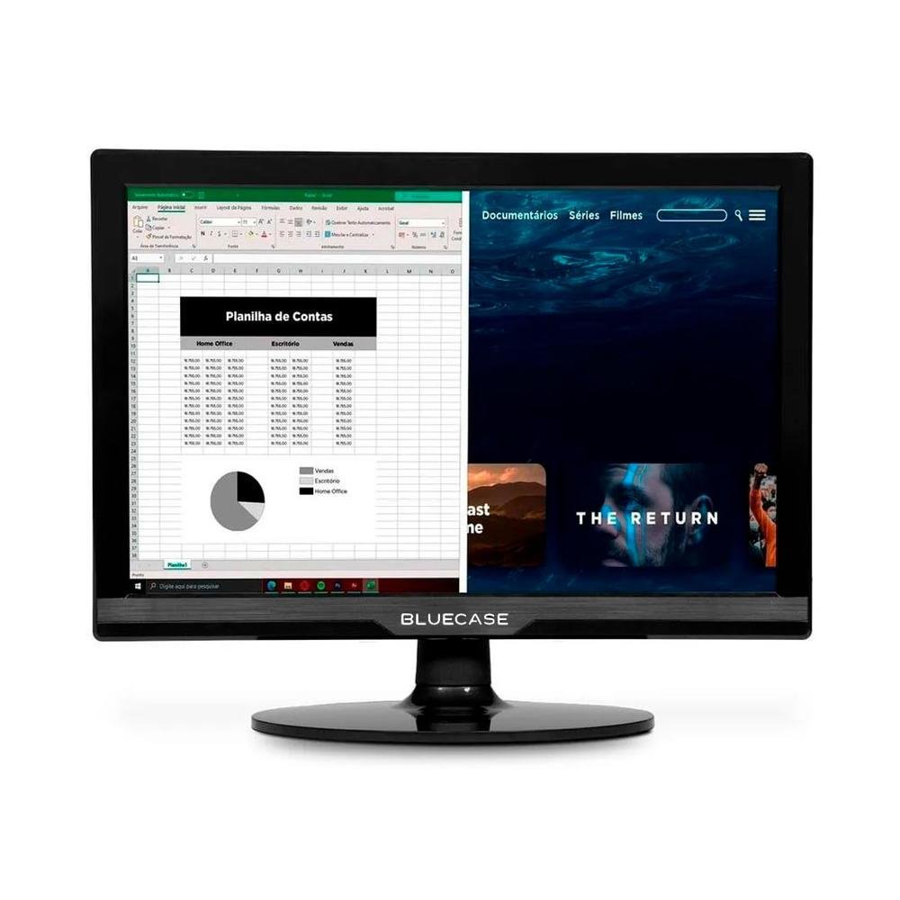 Monitor Led Bluecase 19" Polegadas Bm19x5hvw Hdmi Vga | Tibuff