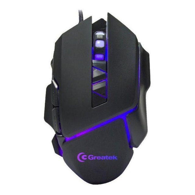 MOUSE GAMER USB GREATEK 7 BOTOES RGB 3200DPI | Tibuff