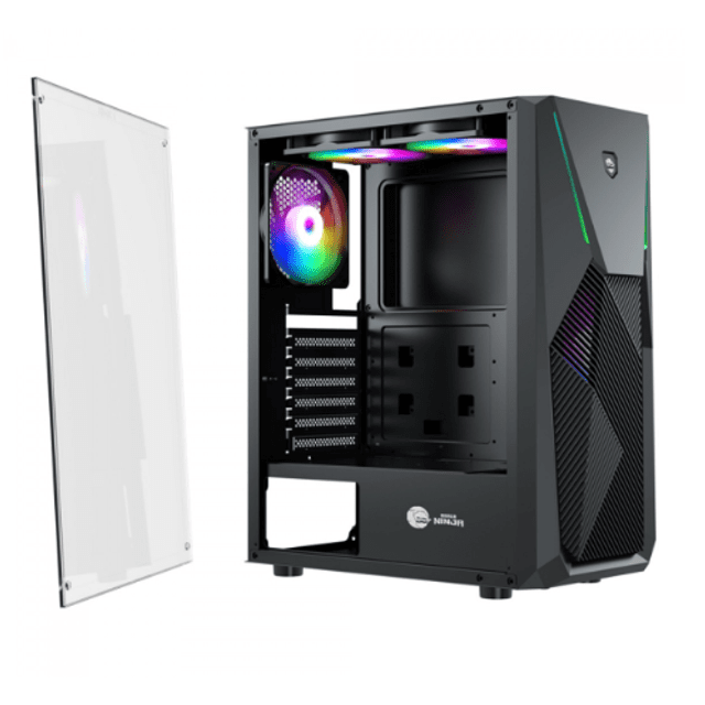 Gabinete Gamer Ninja Prime, RGB, Mid Tower, Vidro Temperado, ATX, Sem ...