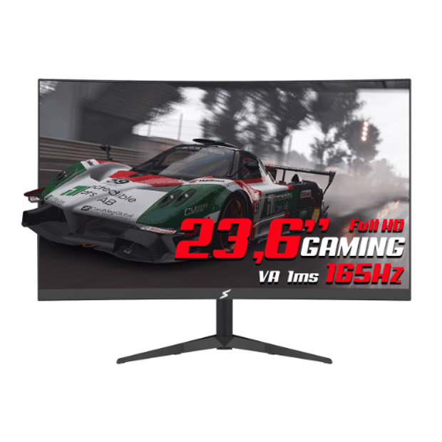 Monitor Gamer SuperFrame Precision Ultra, 23.6 Pol, Curvo, Full HD, 1ms ...