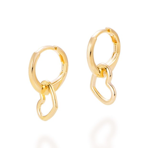 BRINCOS ROMMANEL PEQUENOS ARGOLA CORAÇÃO PENDURADO 526588 | Store Womens BRINCOS ROMMANEL PEQUENOS ARGOLA CORAÇÃO PENDURADO 526588 | Store Womens