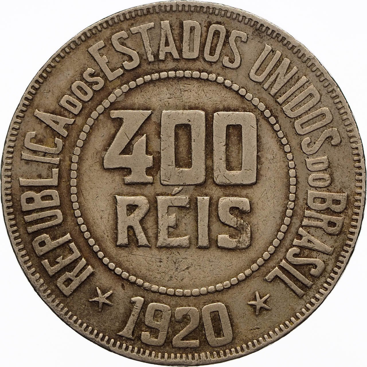Moeda de 400 réis de 1920 (Níqueis) | Brasil - Moeda para coleção ...