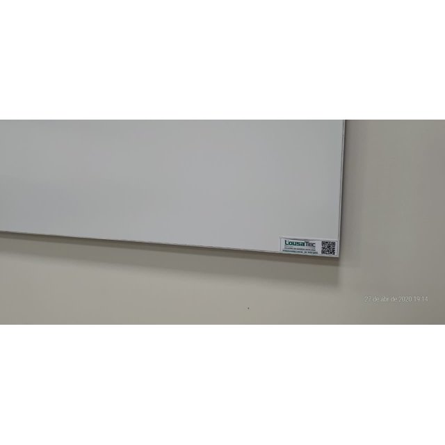 Quadro Branco Liso - Branco Cristalo - Acabamento Fitado 1mm | Lousatec