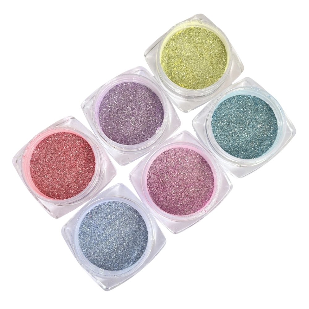 Kit 6 Glitter Colorido Açúcar Super Fino | Mavana Cosméticos