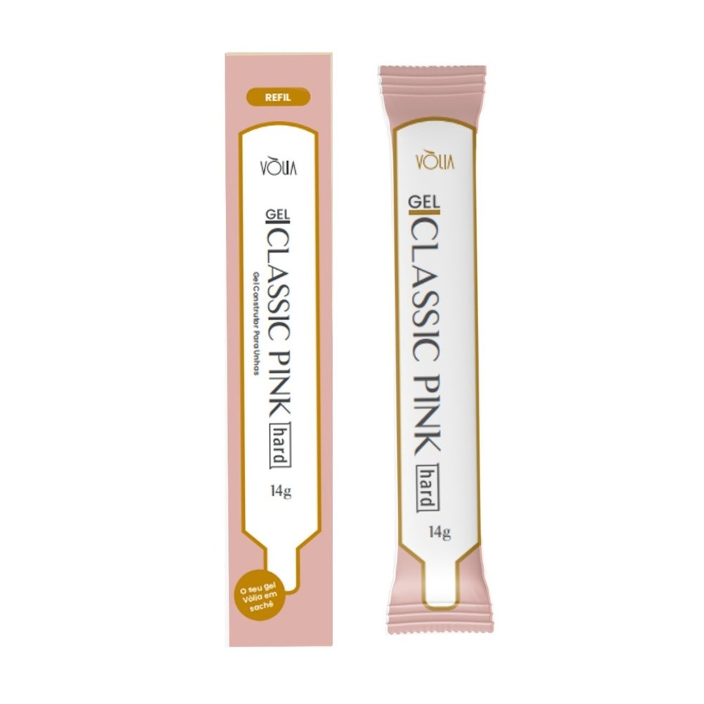 Sachê Gel Classic Pink HARD Vòlia 14g | Mavana Cosméticos