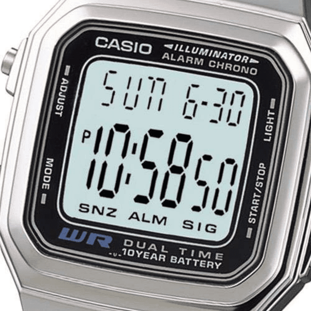 RELÓGIO MASCULINO CASIO VINTAGE PRATEADO À PROVA D'ÁGUA 30M A178WA-1ADF | La Partier