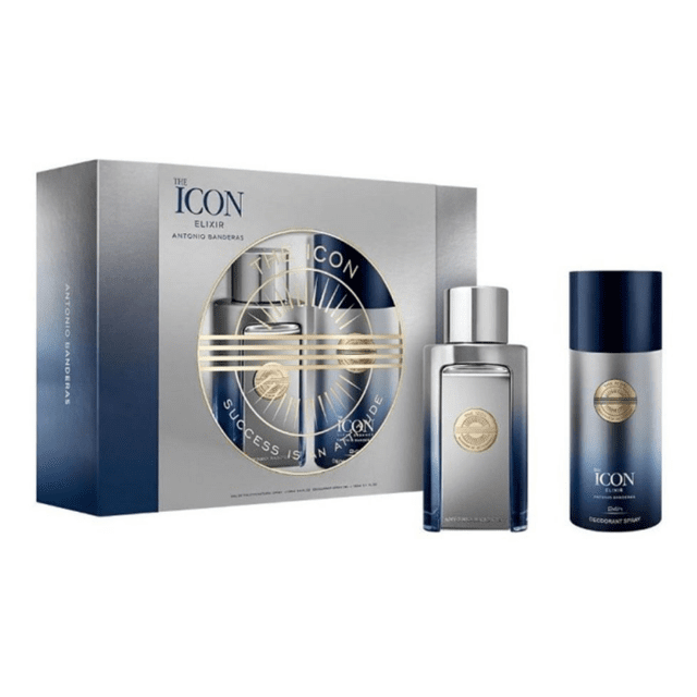 Kit Perfume Masculino The Icon Elixir Banderas Edp 100 Ml + Desodorante ...