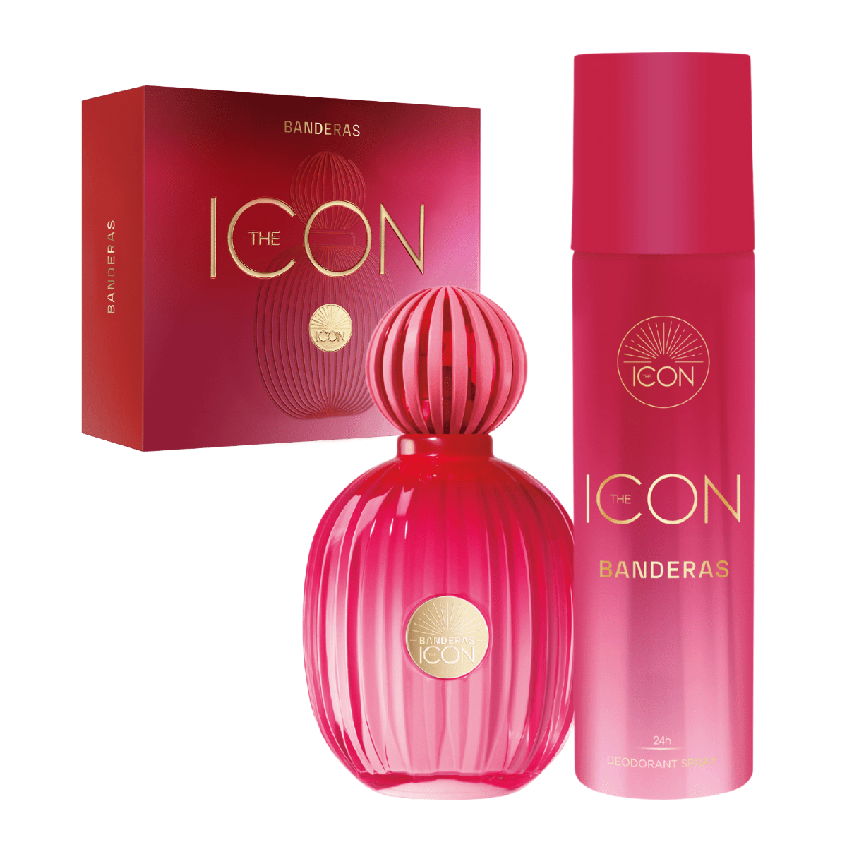 Kit Perfume Feminino The Icon Banderas Edp 100 Ml + Desodorante 150Ml ...