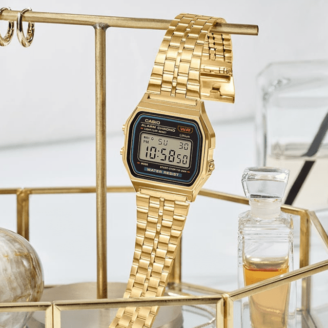 Relógio Feminino Casio Vintage Dourado À Prova D'Água 30M A159Wgea-1Df-Sc | La Partier
