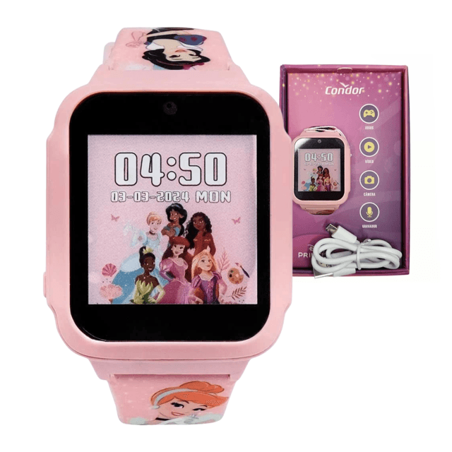 Relógio Interativo Condor Disney Kids Princesas Feminino Codisneyaa/8T ...