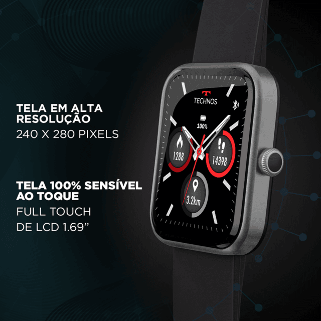 RELÓGIO SMARTWATCH TECHNOS CONNECT MAX MASCULINO TMAXAB/5K | La Partier
