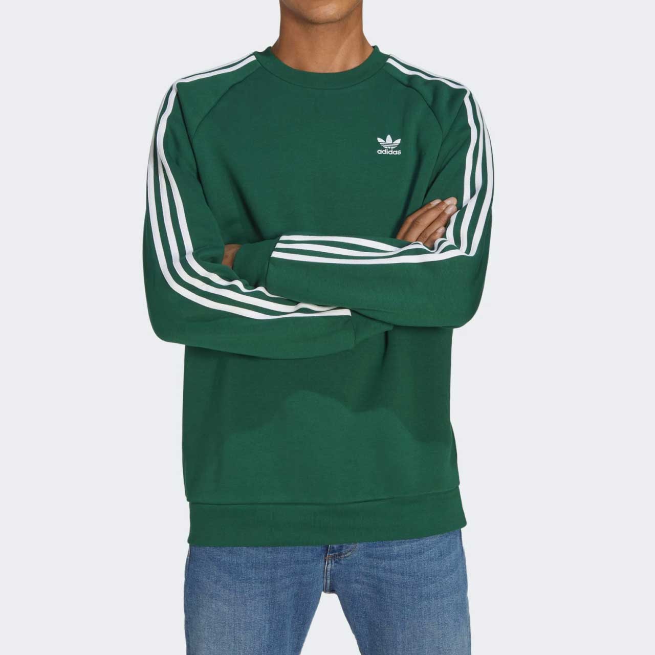 Moletom Adidas Originals 3-Stripes Crew IA4863 | Lojas Tisott - Adidas ...