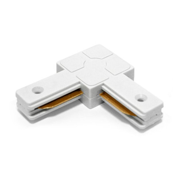 Conector L Branco para Trilho Eletrificado | LED RS