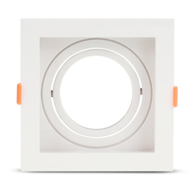 Spot Recuado AR70 Quadrado Branco | LED RS