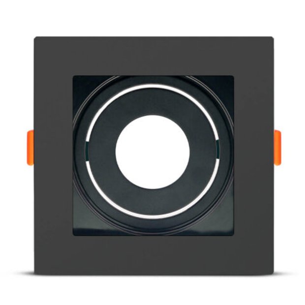 Spot Recuado MR11 Quadrado Mini Dicroica Preto | LED RS