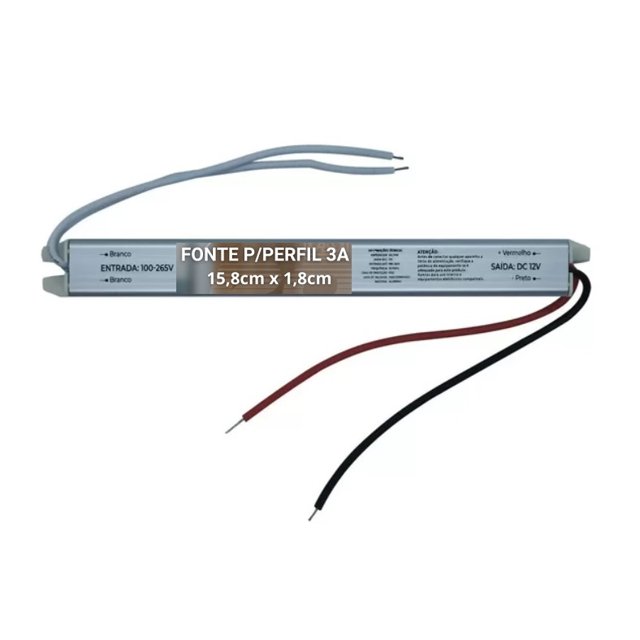 Fonte 3A Slim 12V 36W | LED RS