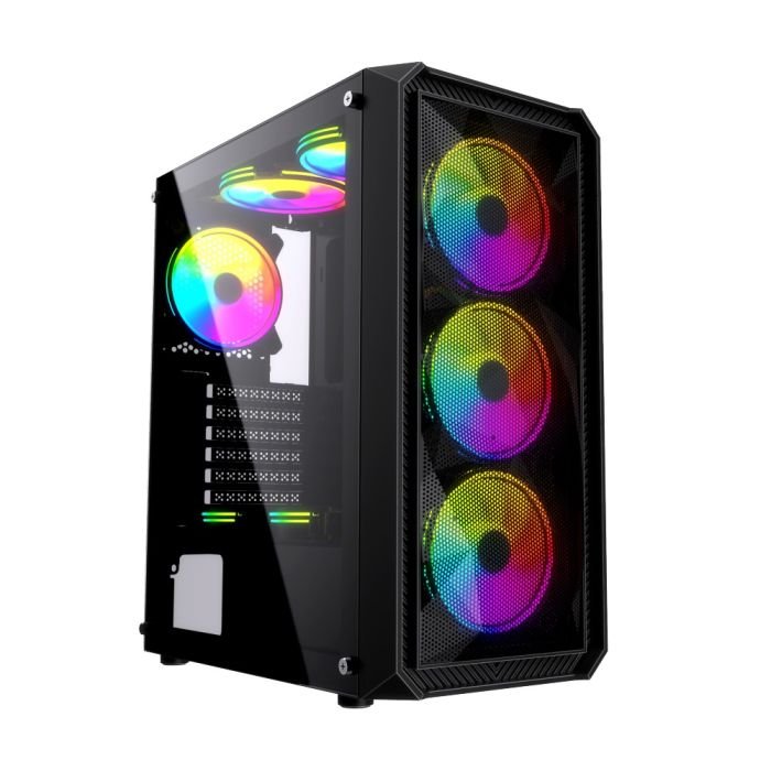 Gabinete Gamer CertoX Apis Mid Tower Vidro Temperado 3 Fans ARGB ...