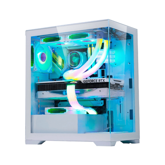 Gabinete Gamer K-mex Aquario Poseidon White W1G4 | Supremo Informática