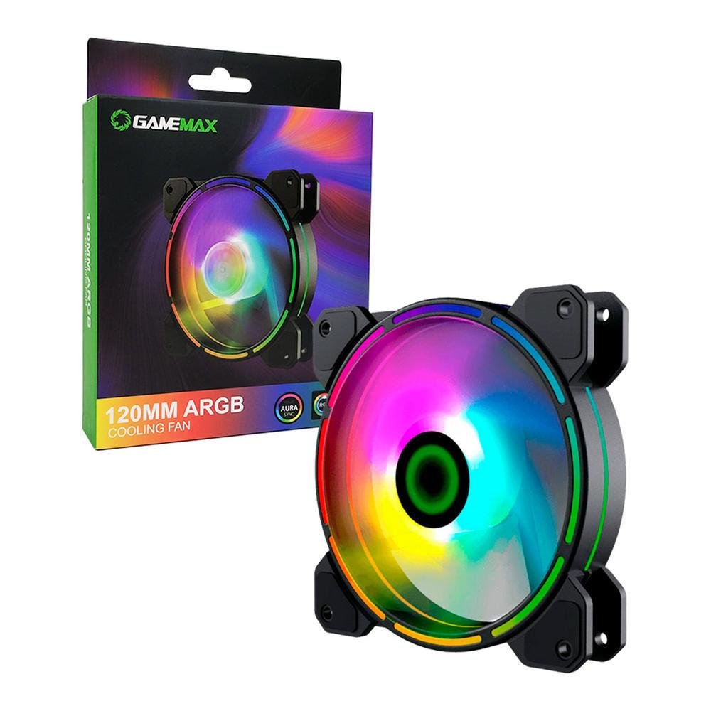 Cooler FAN Gamemax, 120mm, ARGB, Preto - FN-12RAINBOW-D | Supremo ...